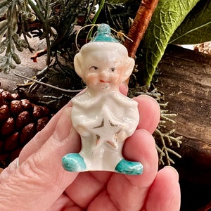 Vintage Elf Pixie Christmas Bell Ornament Retro Kitsch Elf Pixie Bell ...