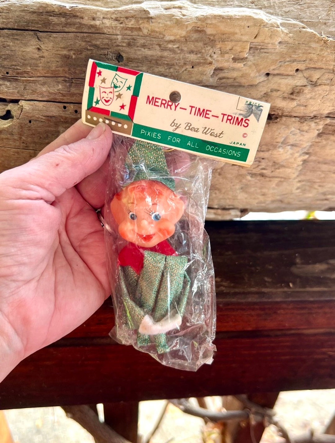 Vintage Knee Hugger Elf Plastic Christmas Ornament 1950 1960 - Etsy