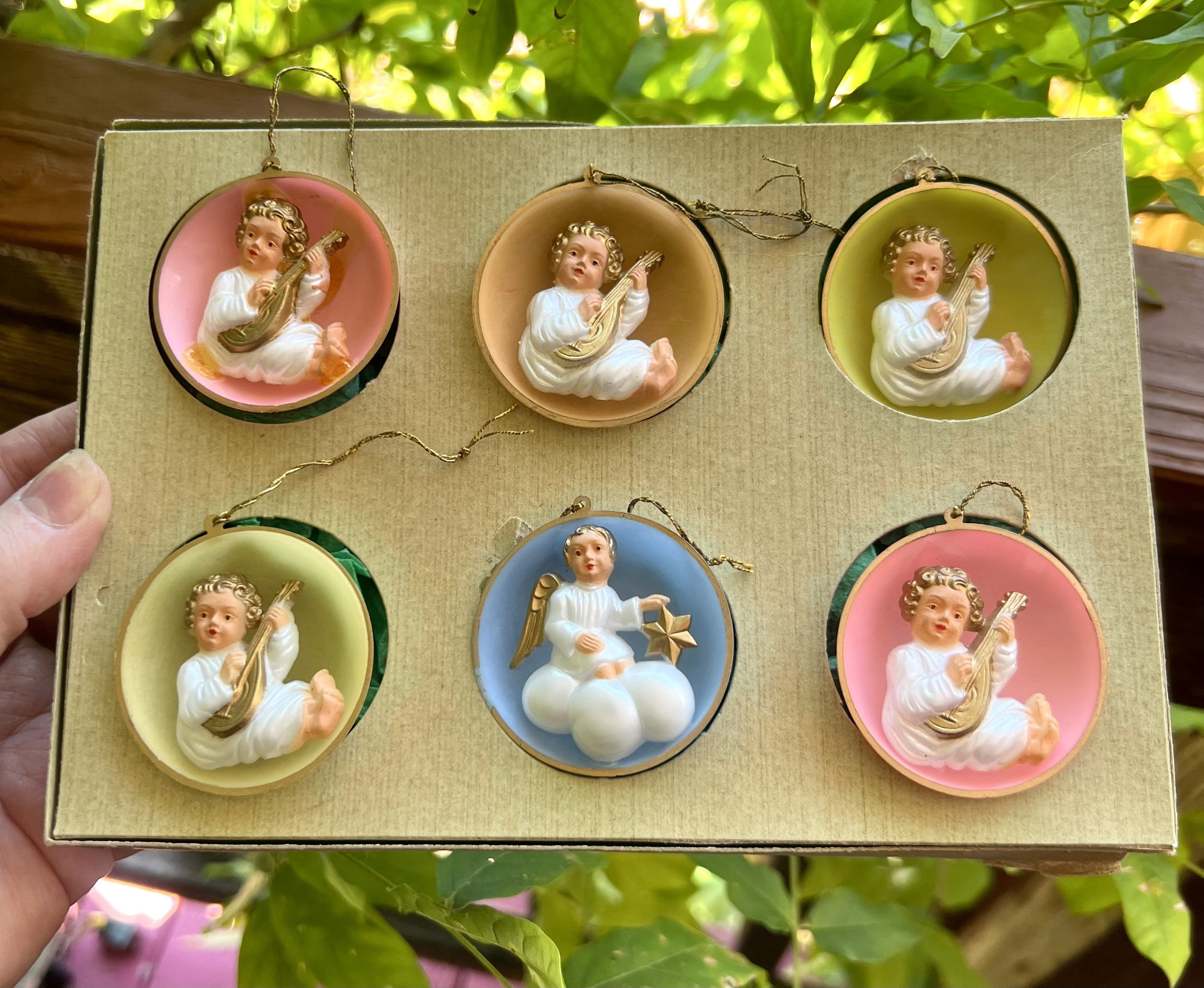 Vintage MCM 1950 1960 Angel Christmas Ornament Plastic West Germany ...