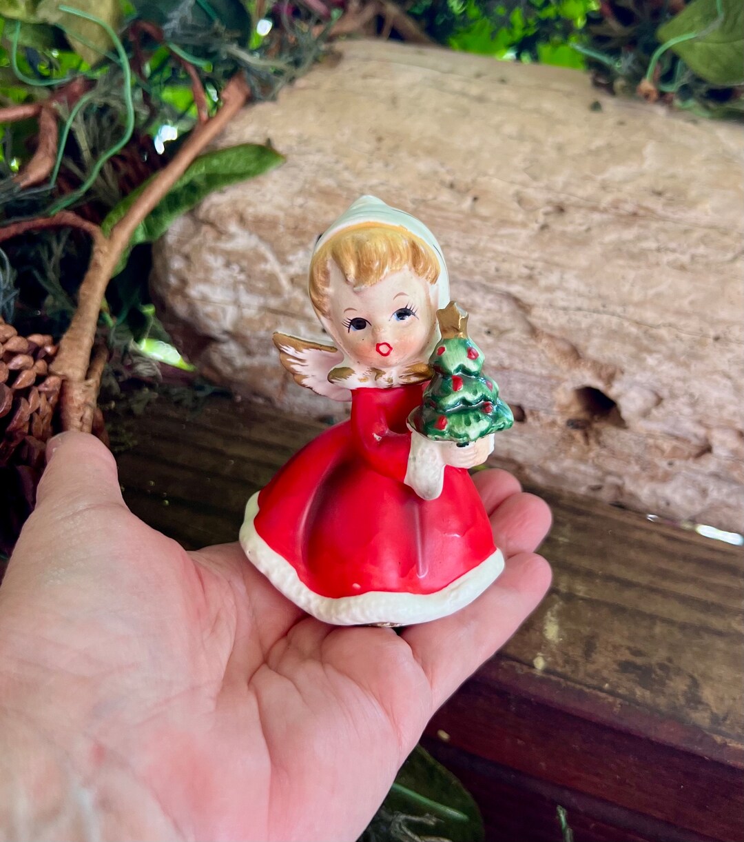 Vintage NAPCO Angel Christmas Figurine 1950 MCM Retro Angel Figurine ...