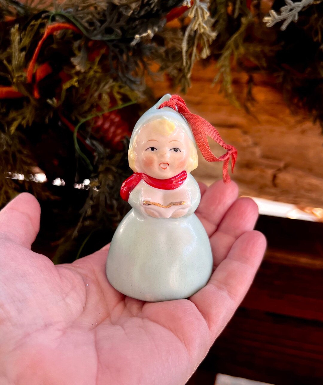 Vintage Angel Bell Christmas Ornament Retro Angel Ornament 1940 1950 ...