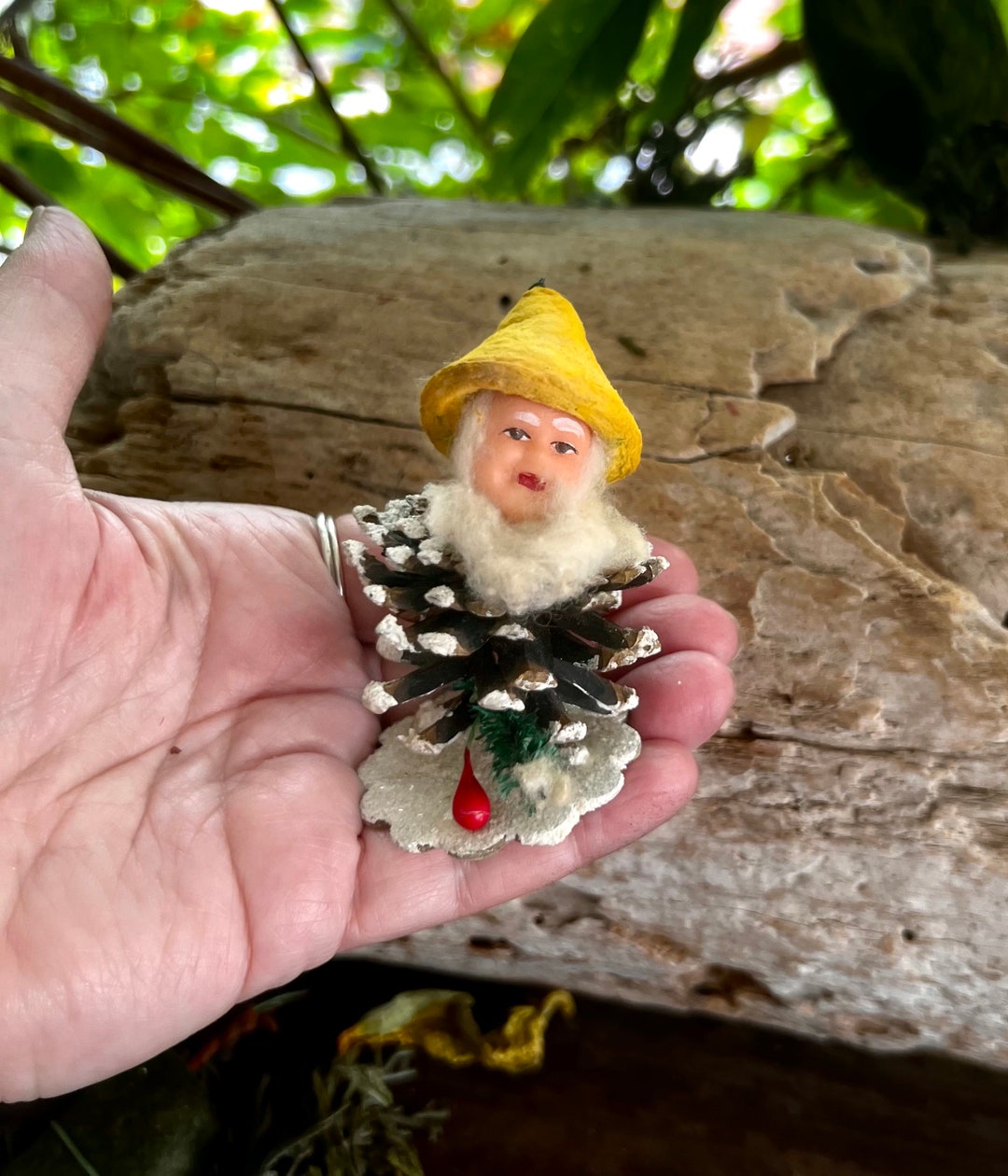 Vintage MCM Gnome Dwarf Christmas Ornament 1940 1950 Elf Pixie Gnome ...