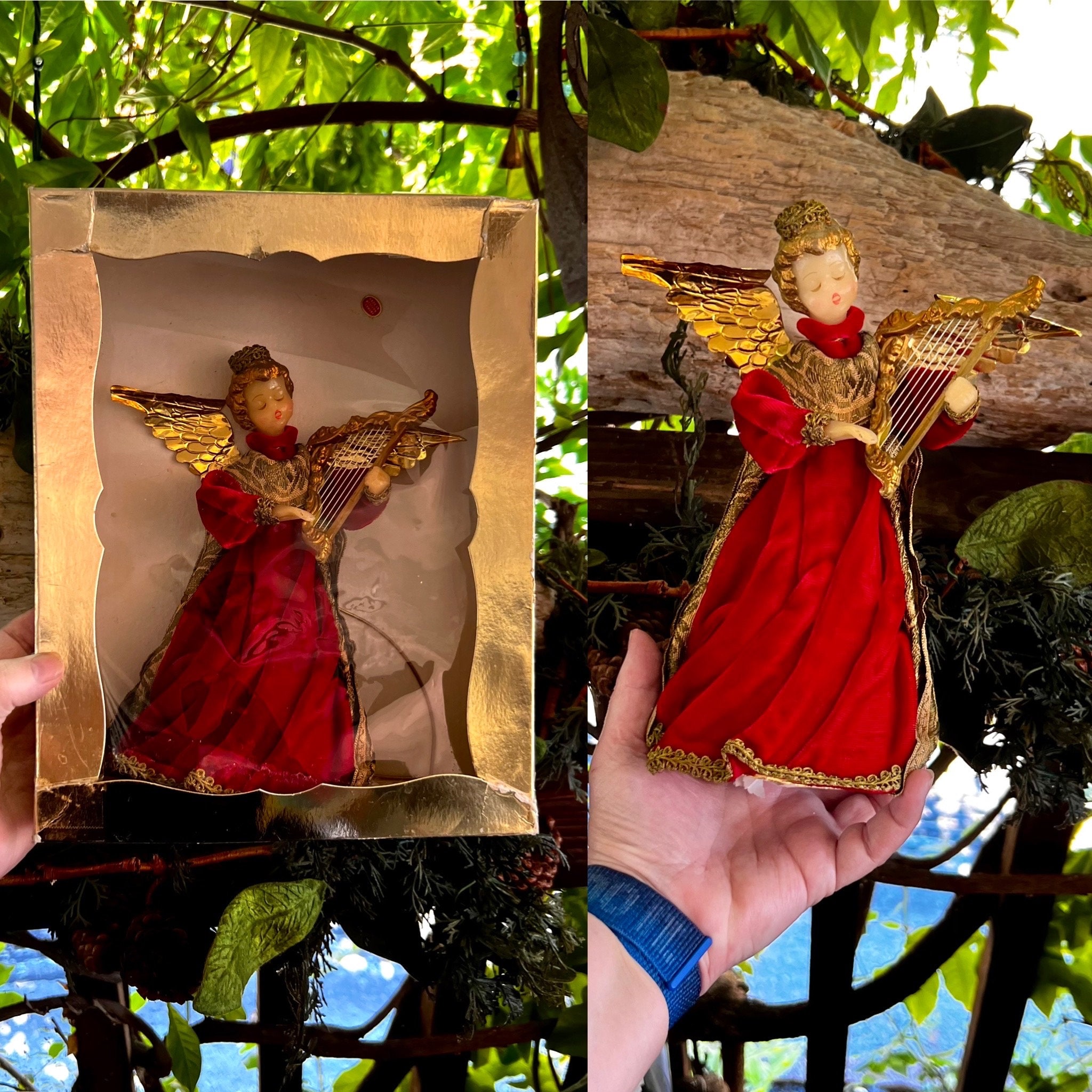 Christmas Tree Angel Red