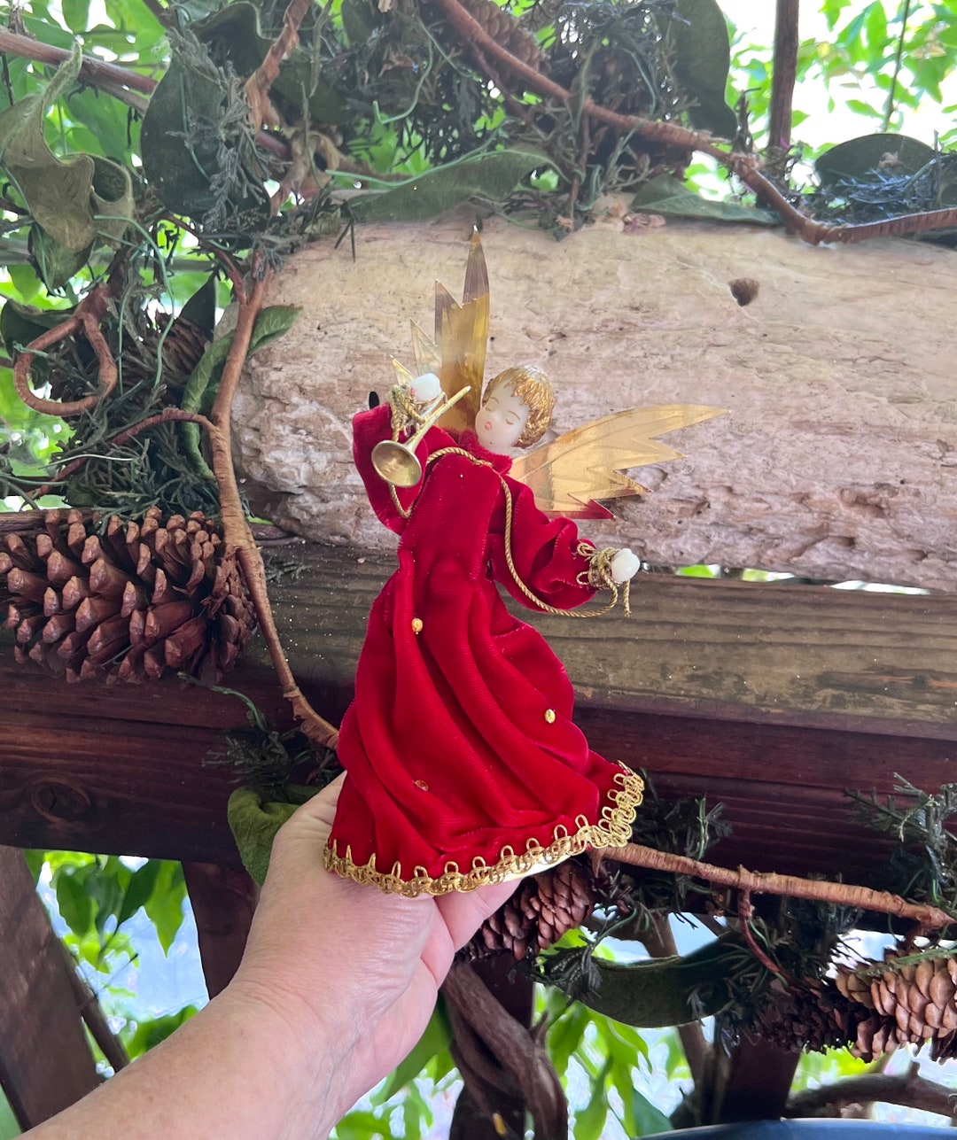 Vintage Angel Topper Angel Christmas Tree Topper 1960 1970 Western ...
