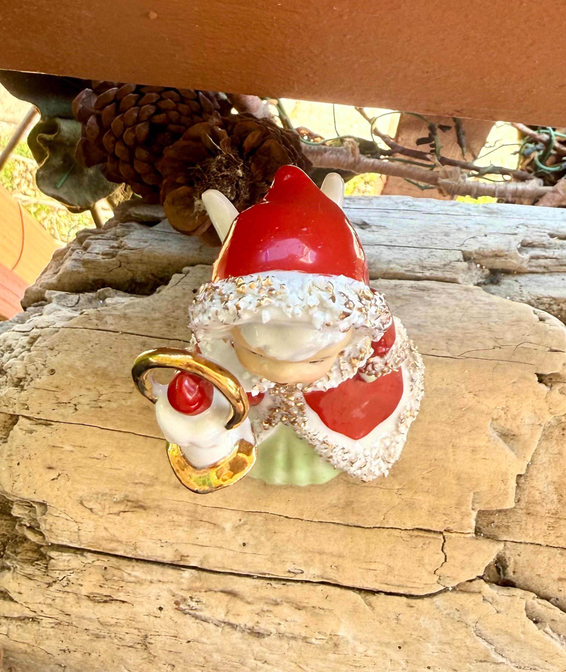 Vintage LEFTON Victorian Angel Girl Candle Bell Christmas Ornament 1950 ...