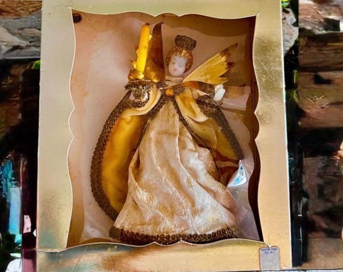 Vintage Angel Topper Angel Christmas Tree Topper 1960 1970 Western ...