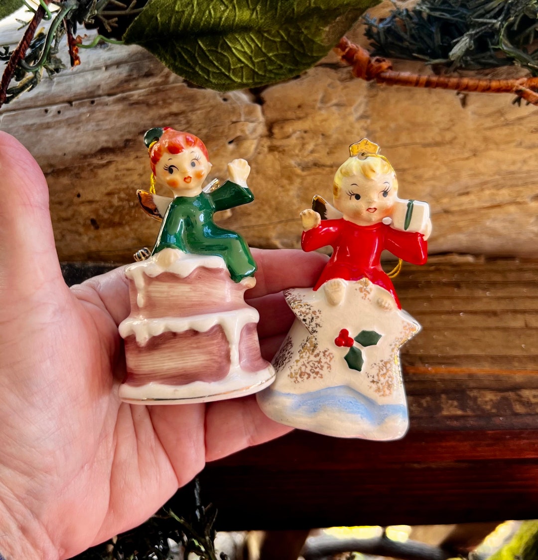 Vintage NAPCO Angel Star Christmas Bell Ornament MCM 1950 1957 Angel ...