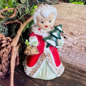 Vintage LEFTON Angel Christmas Bell 1950 MCM Retro Kitsch Angel ...