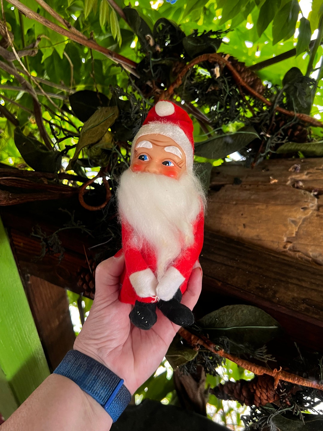 Vintage Santa Knee Hugger Christmas Ornament Retro Santa 1950 1960 ...