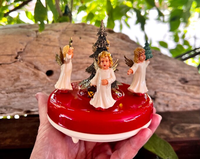 Vintage Angel Music Box 1940 1950 Retro MCM West Germany Angel ...