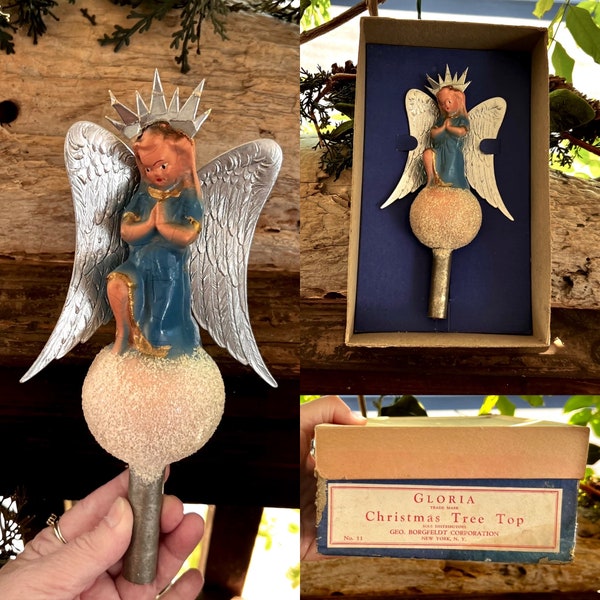 Victorian Antique Angel Tree Topper - Etsy