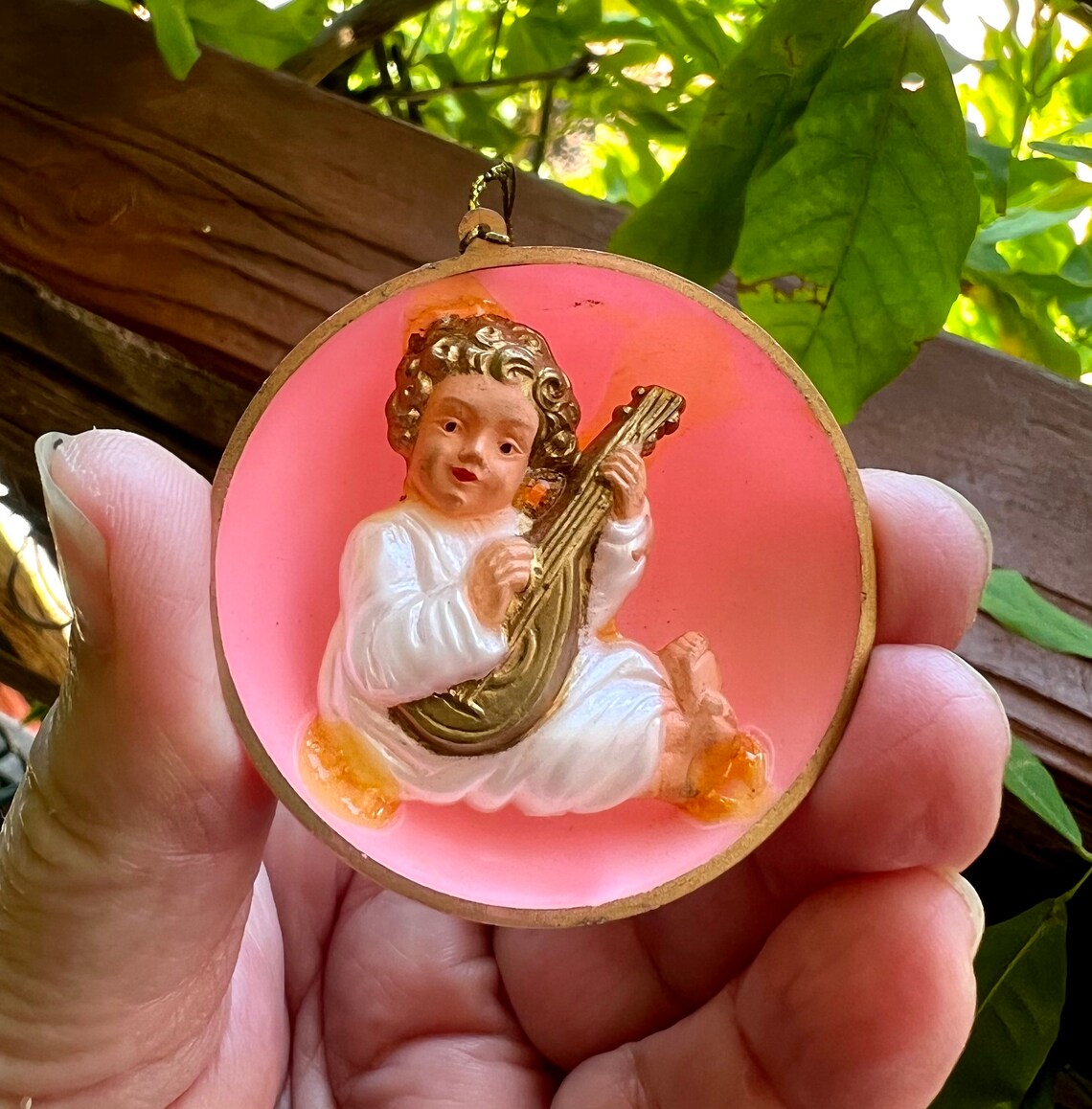 Vintage MCM 1950 1960 Angel Christmas Ornament Plastic West Germany ...