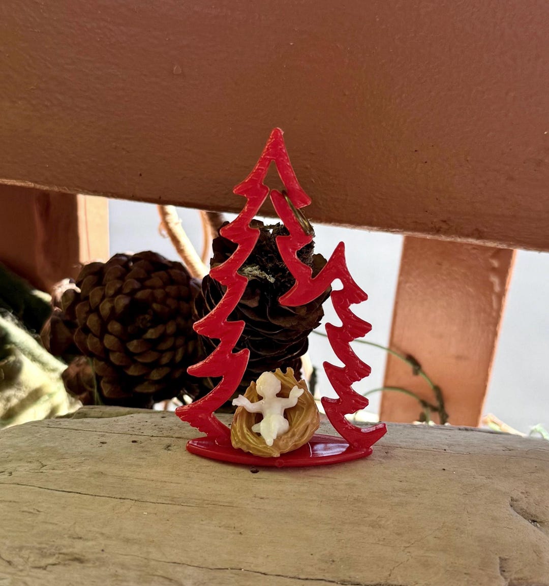 Vintage Baby Jesus Tree Diorama Christmas Ornament 1960 1970 Baby Jesus ...