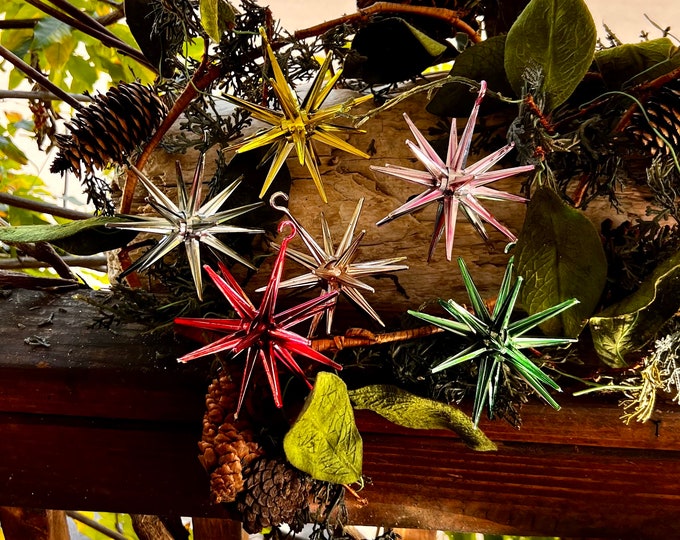 Vintage Atomic Starburst Christmas Ornament 1950 1960 Red Gold Pink ...