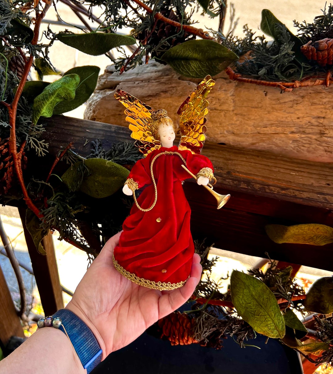 Vintage Angel Christmas Tree Topper 1960 1970 Western Germany Koestel ...