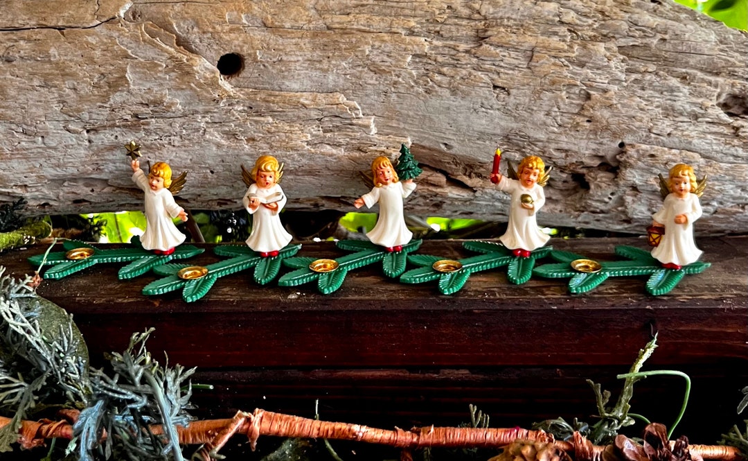 Vintage West German Angel Candle Holder Christmas Angel Christmas ...