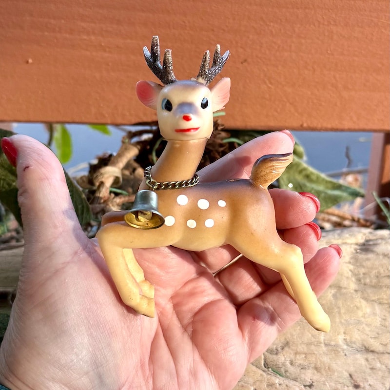 Vintage Leaping Reindeer - Etsy