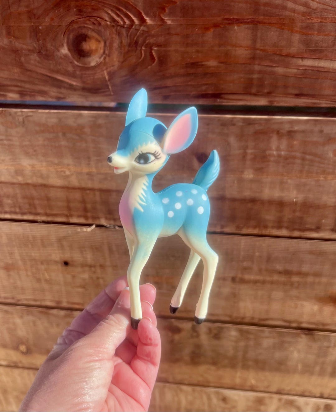 Vintage Anthropomorphic Deer Christmas MCM 1950 1960 Blue 6” Bambi Deer ...