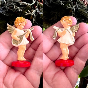 Vintage West German Angel Cupcake Cake Toppers Christmas Ornament ...