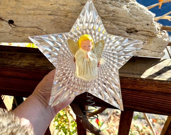 Vintage 1960 NOMA Angel Tree Top Topper Hand Painted Blow Mold Japan ...