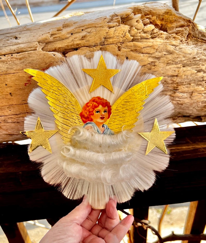 Vintage 1950 Angel Tree Topper National Tinsel Co German Spun - Etsy