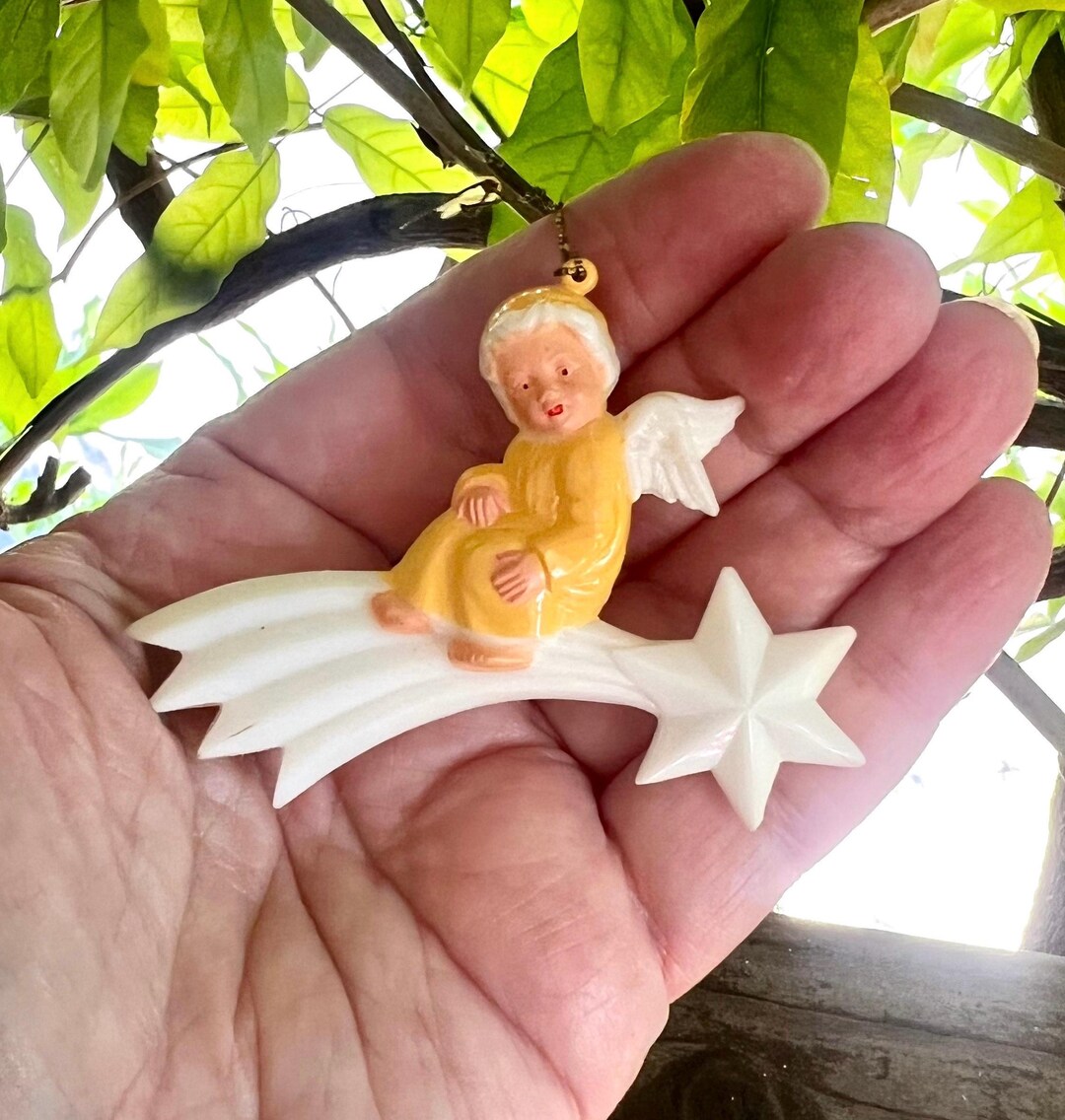 Vintage Angel Shooting Star Christmas Ornament 1940 1950 West Germany ...