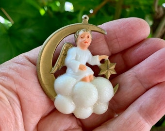 Vintage Angel Shooting Star Christmas Ornament 1940 1950 West Germany ...