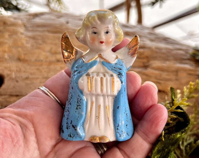 Vintage Angel Christmas Figurine 1940 1950 Ceramic Angel Figurine ...