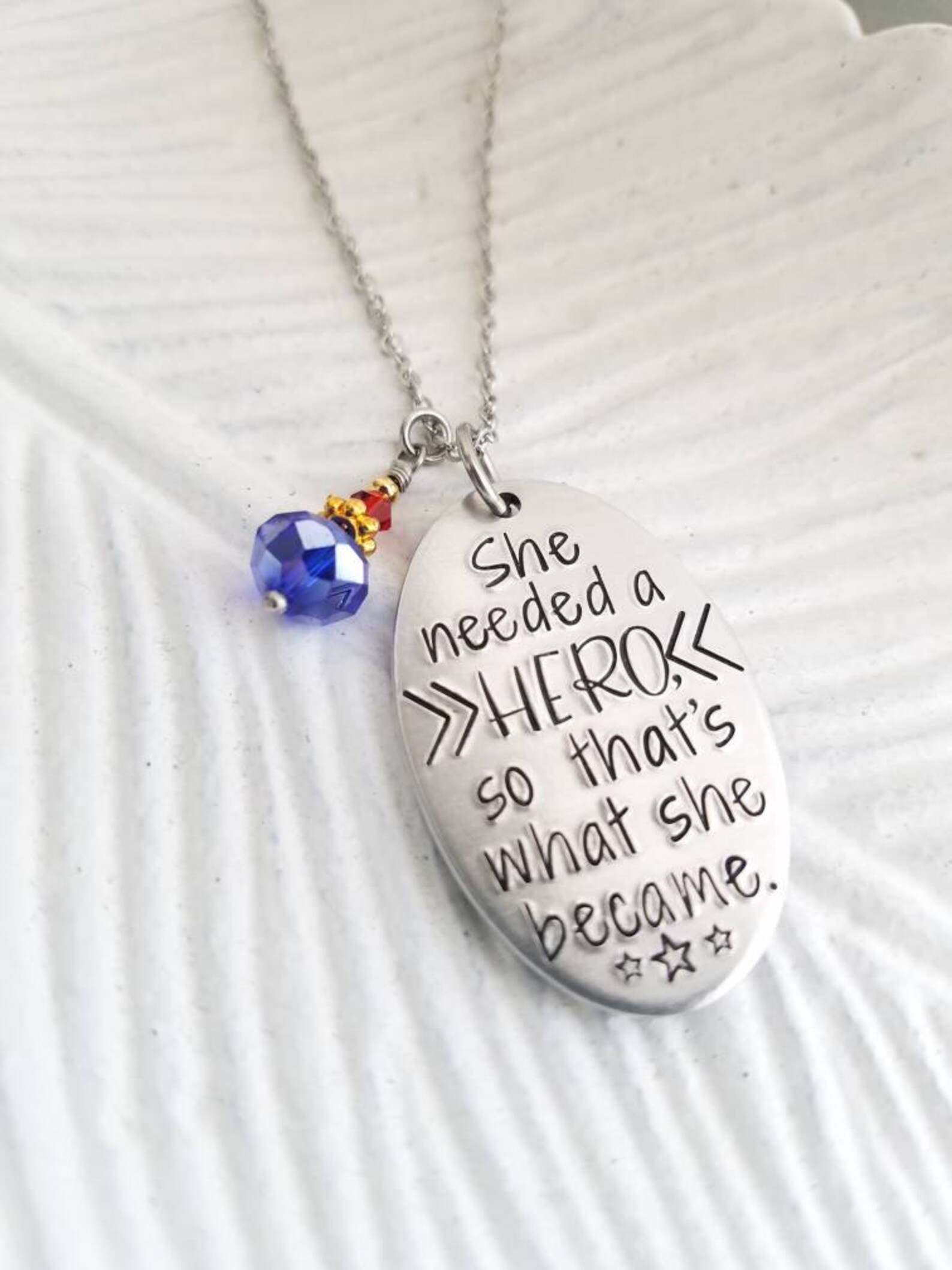 Woman Hero Necklace She Needed a Hero so That's What She - Etsy