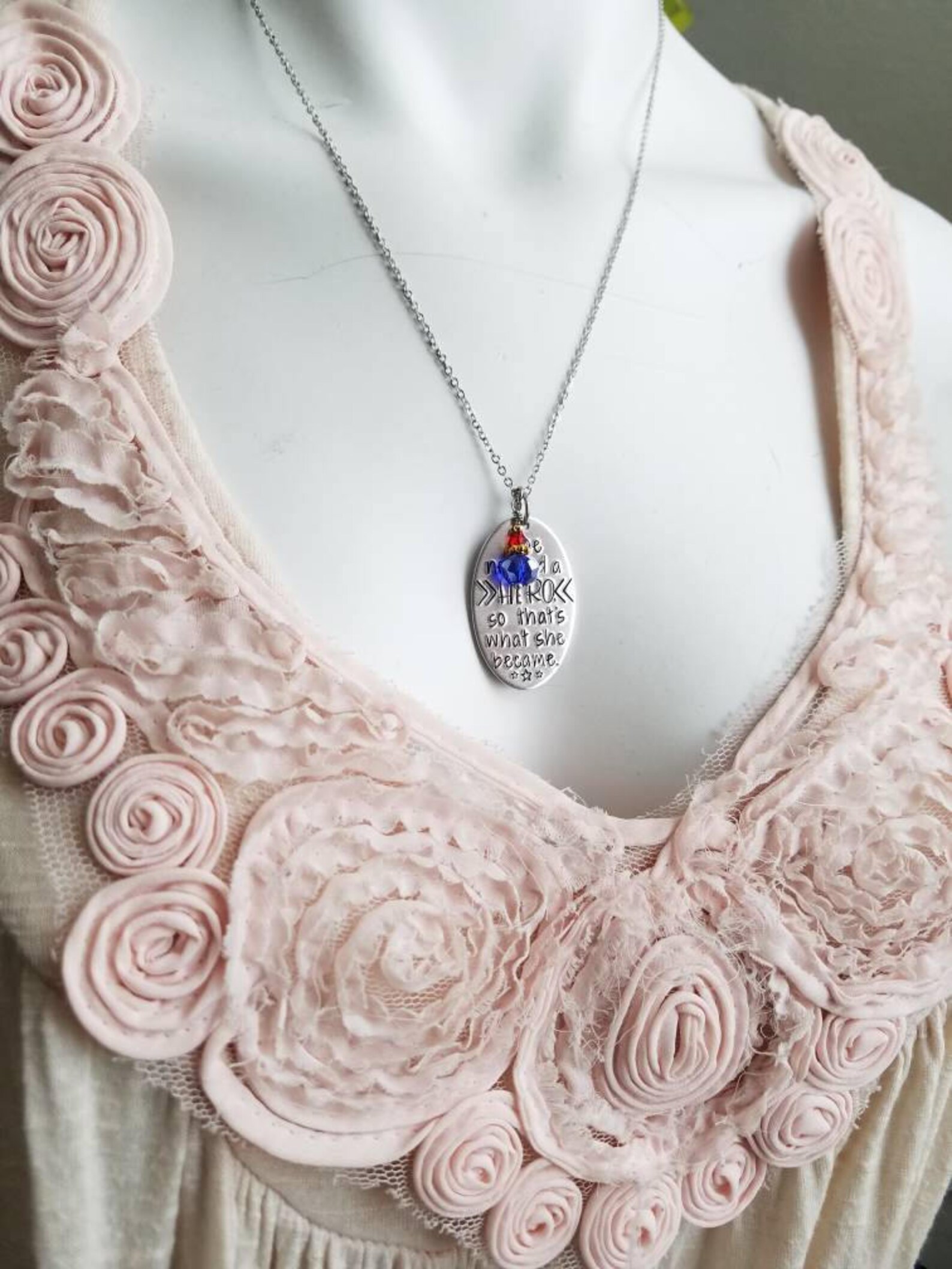 Woman Hero Necklace She Needed a Hero so That's What She - Etsy