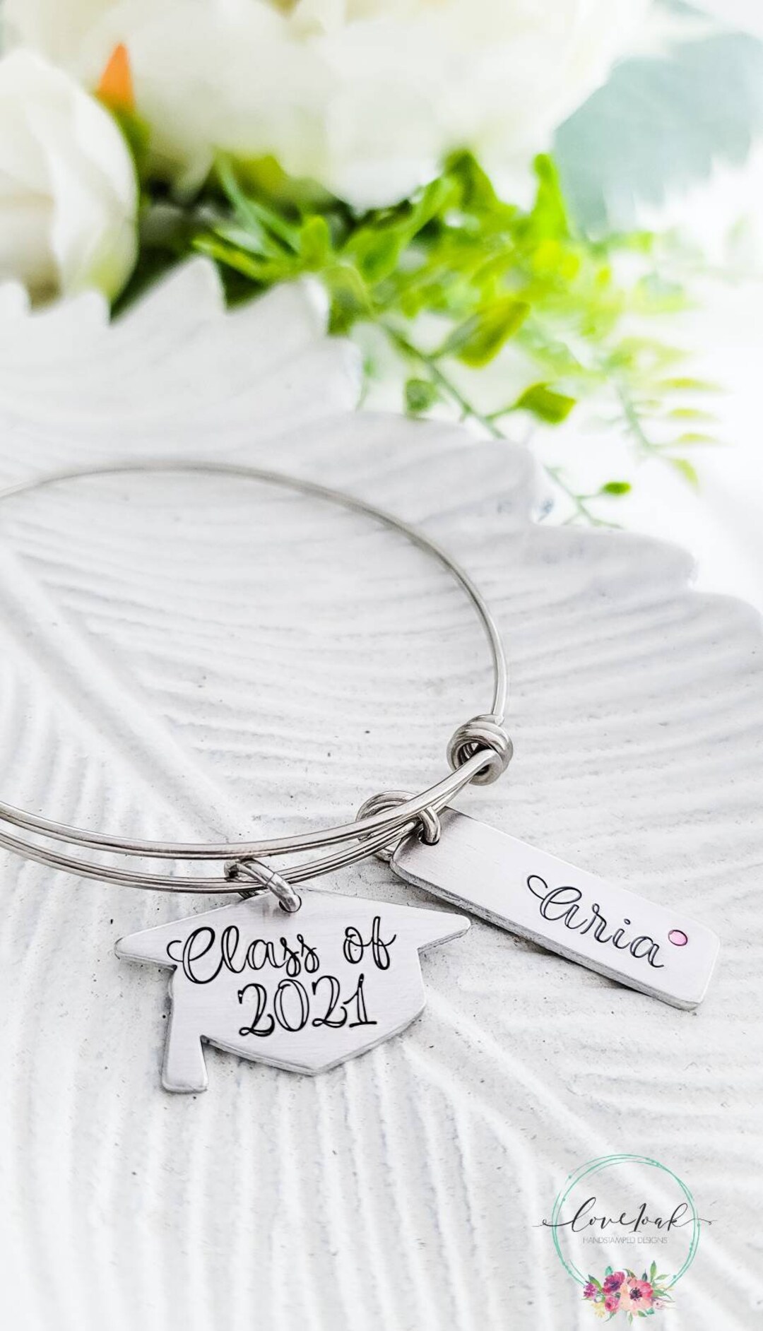 Personalized Class of 2021 Jewelry, 2021 Grad Custom Name Bracelet ...