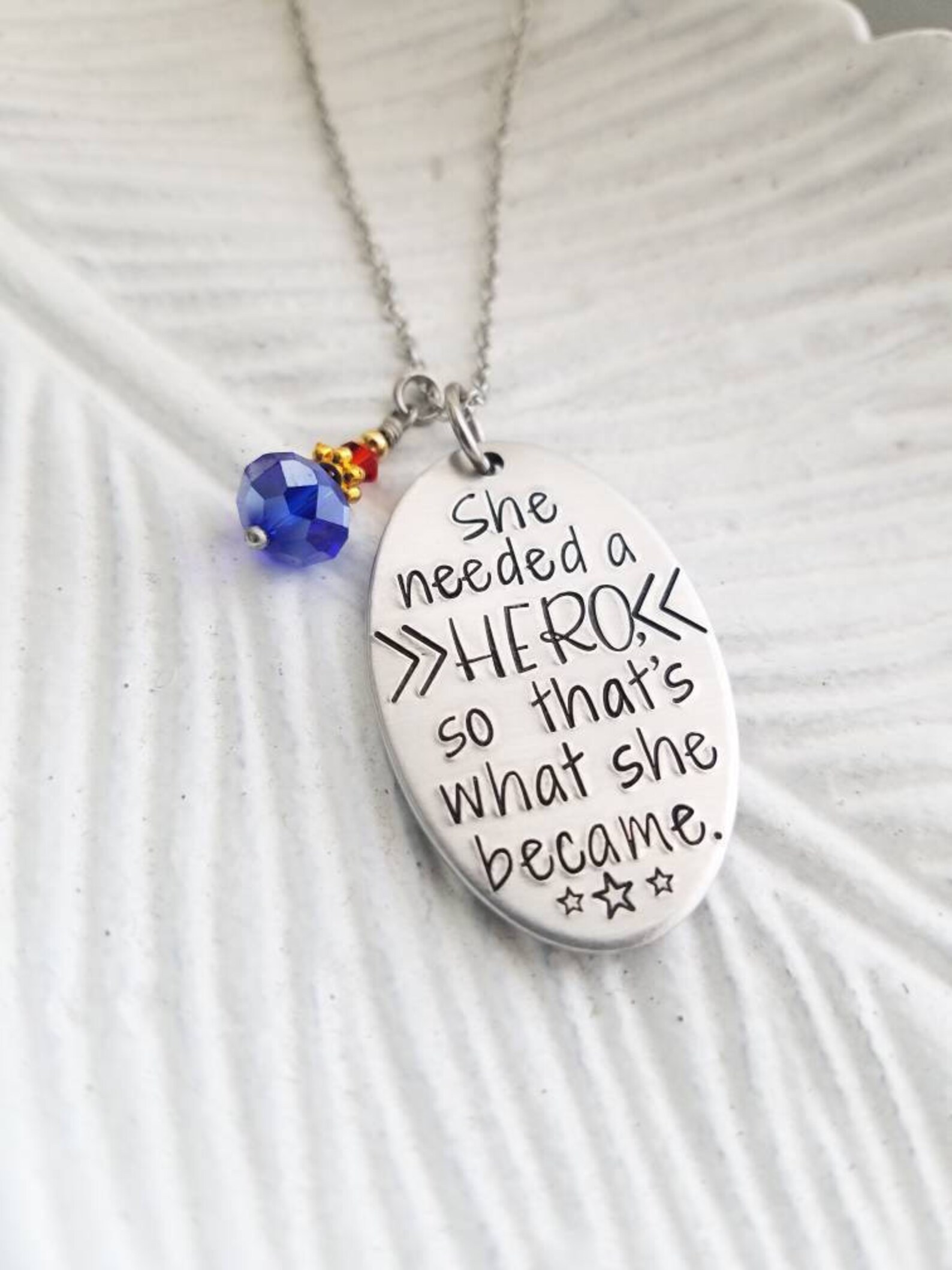 Woman Hero Necklace She Needed a Hero so That's What She - Etsy