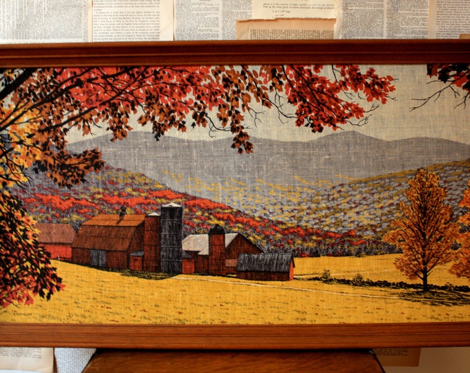 Vintage R. Batchelder Fall Foliage Farmhouse Print - Etsy