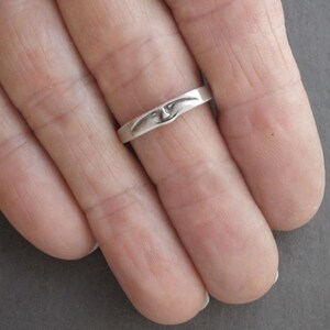 Squishy Face Ring Stacking Sterling Band Handmade in USA - Etsy