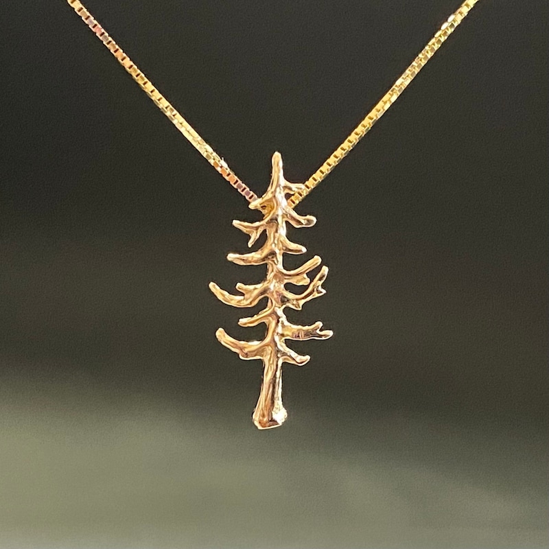 Pine Tree Pendant - Etsy