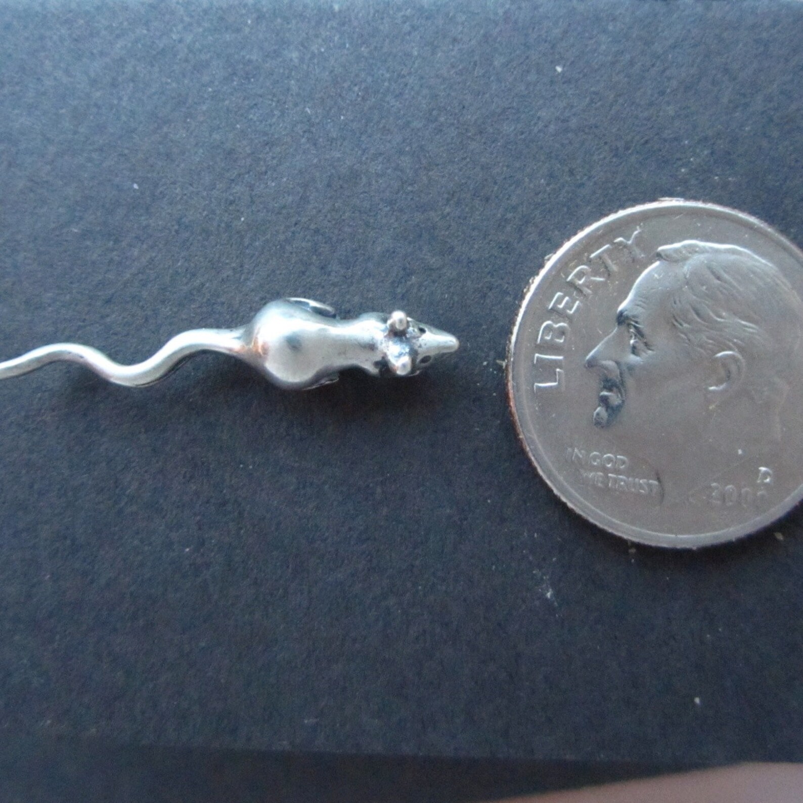 Mouse Pin Sterling Rat Tack Scatter Pin Handmade in USA - Etsy