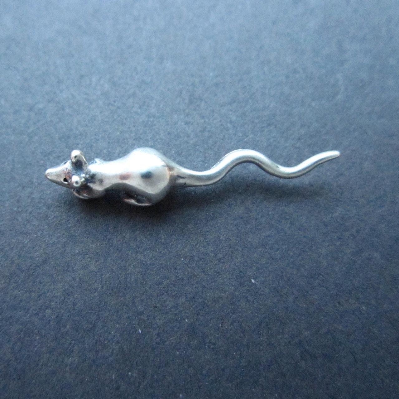 Mouse Pin Sterling Rat Tack Scatter Pin Handmade in USA - Etsy