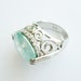PJM China Oval Pacific Green Stone Ring Size 7 10 Clear - Etsy