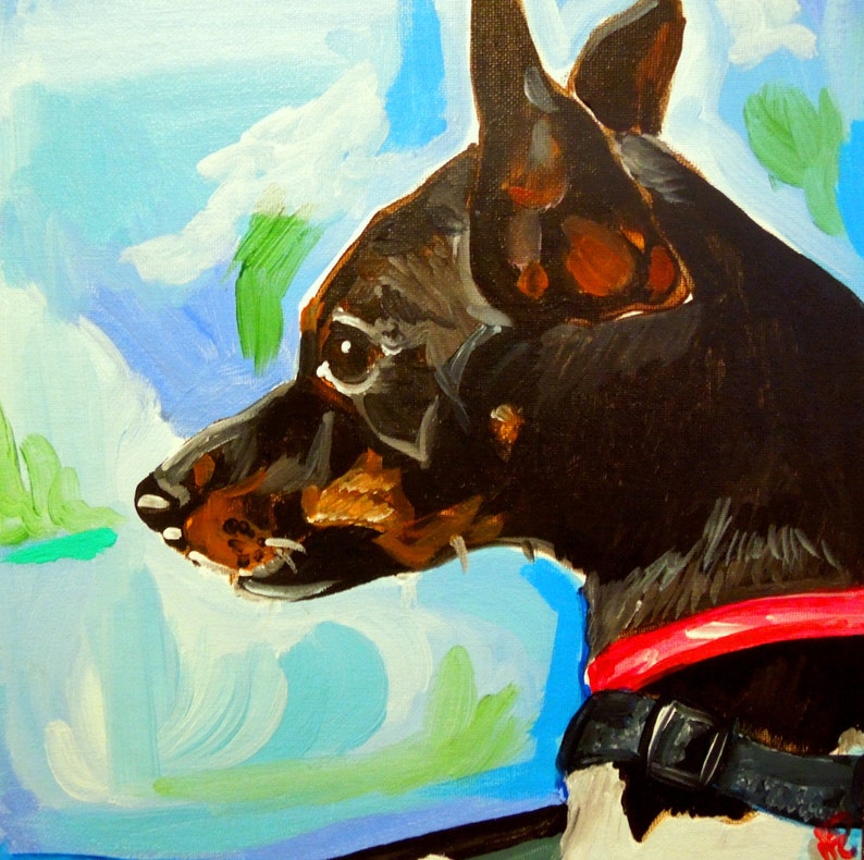 Custom Pet Portrait Painting 12x12 Canvas Pad Acrylic Painting - Etsy
