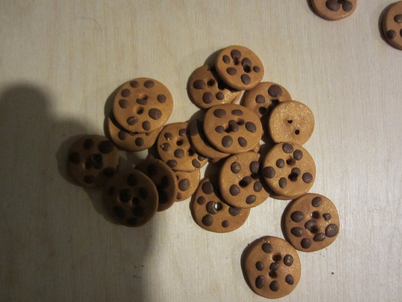 Chocolate Chip Cookie Buttons batch of 6 or Bakers Dozen - Etsy