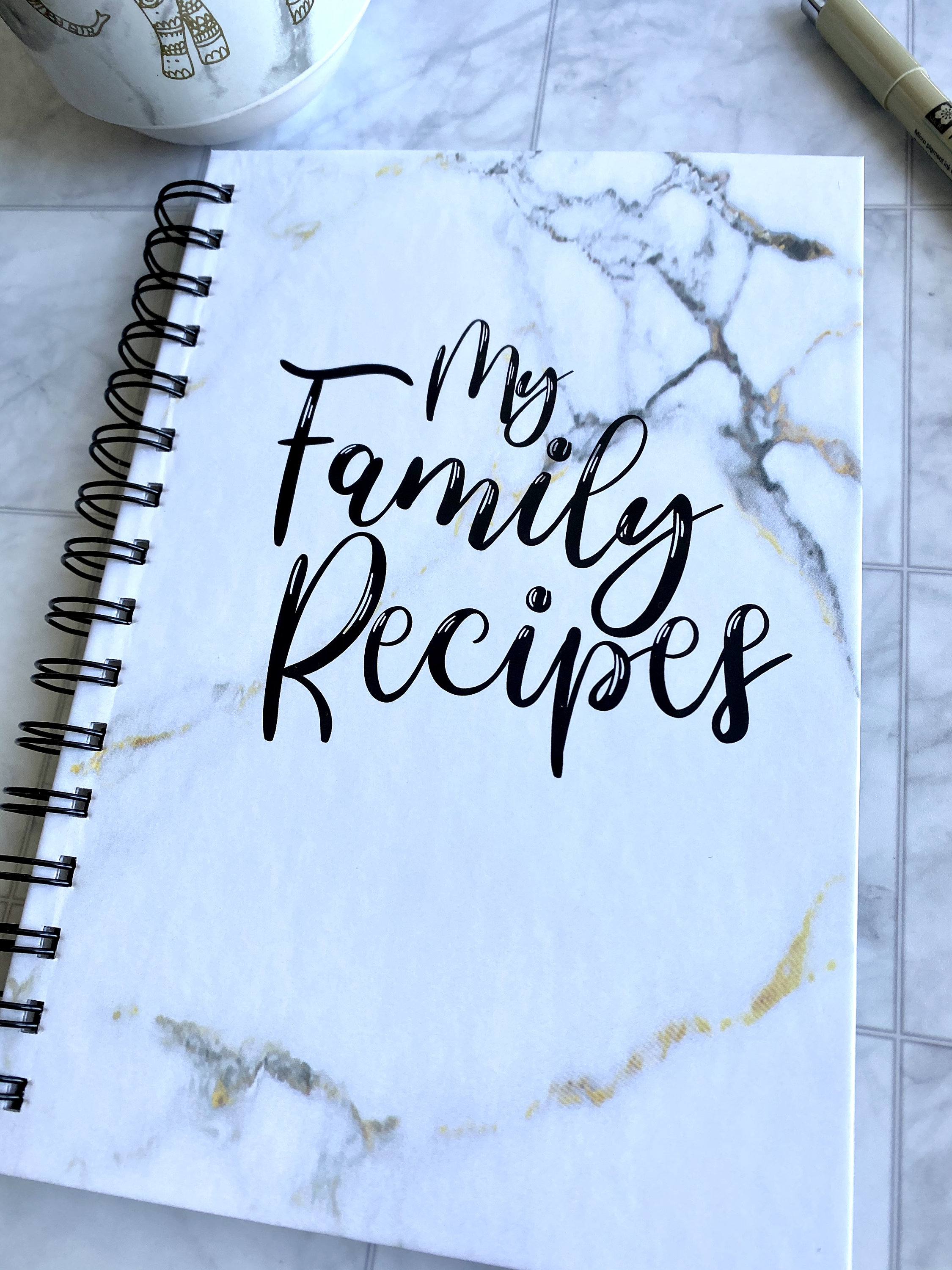 My Family Recipes Personalized Hardcover Recipe Journal | Etsy