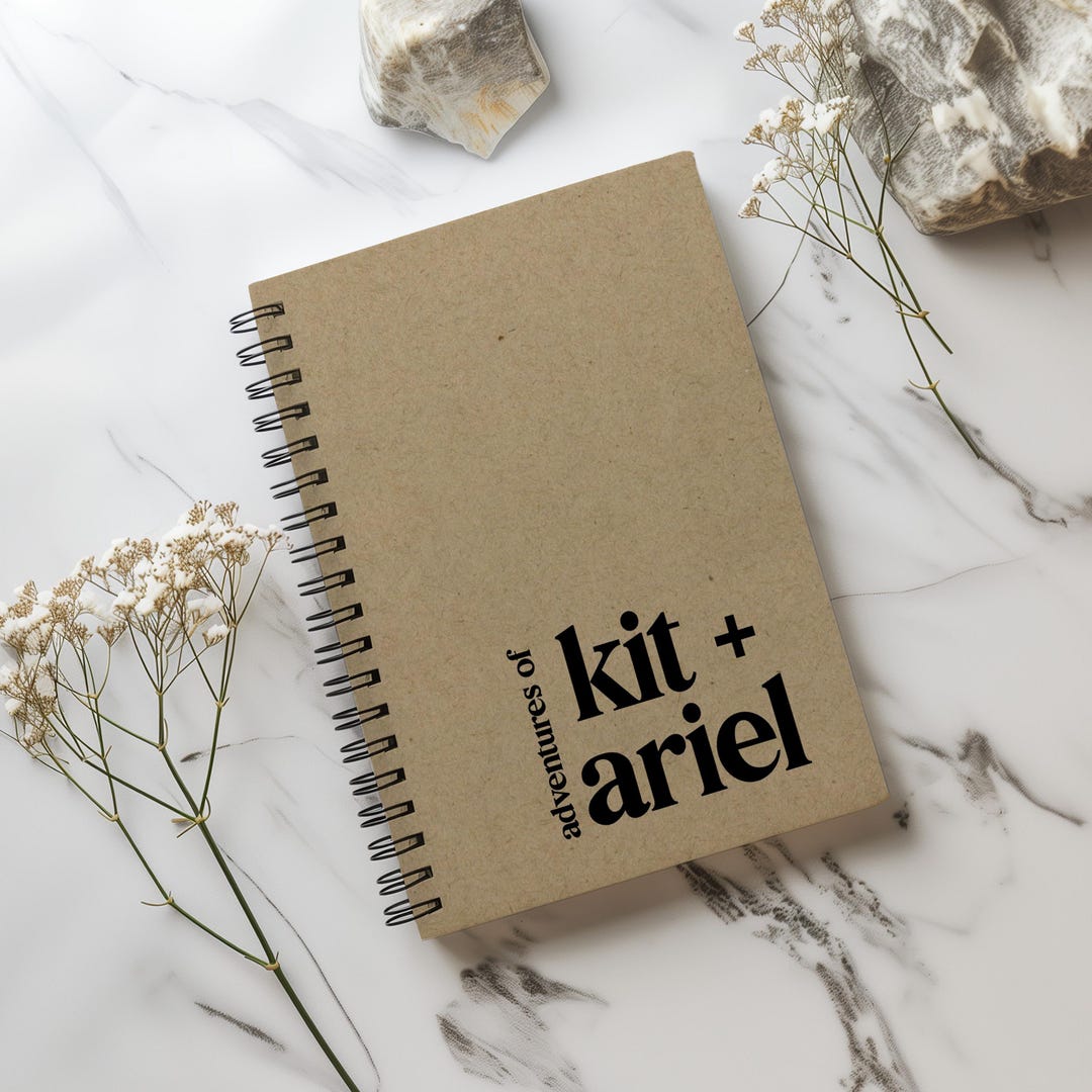 Travel Log Book - Modern Kraft Cover - Personalized - Bucket List ...