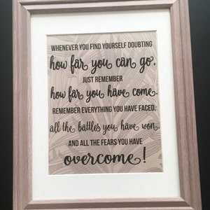 Inspirational Quote - How Far You Can Go Remember How Far You Have Come ...