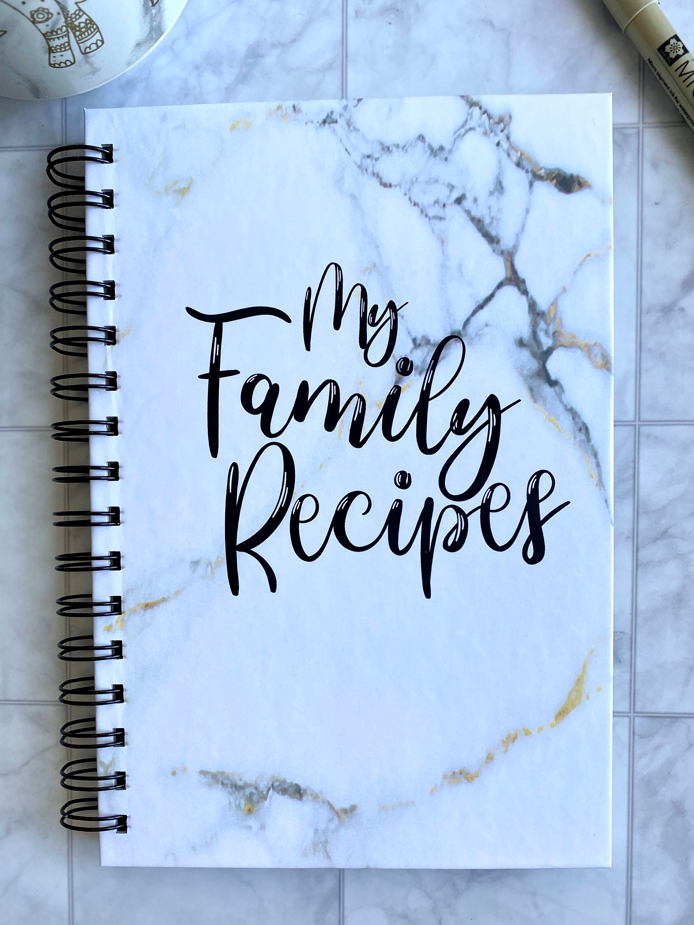 My Family Recipes Personalized Hardcover Recipe Journal | Etsy