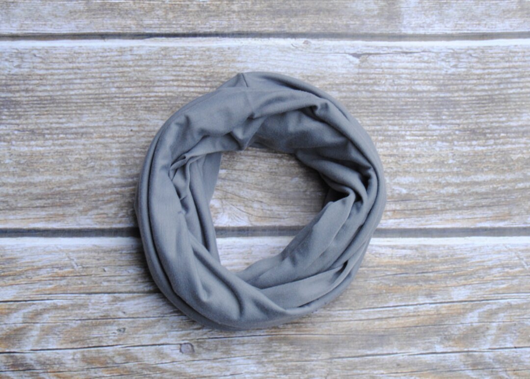 TODDLER Infinity Scarf in Gray, Grey Baby Scarf, 1-6 Years Old Kids ...