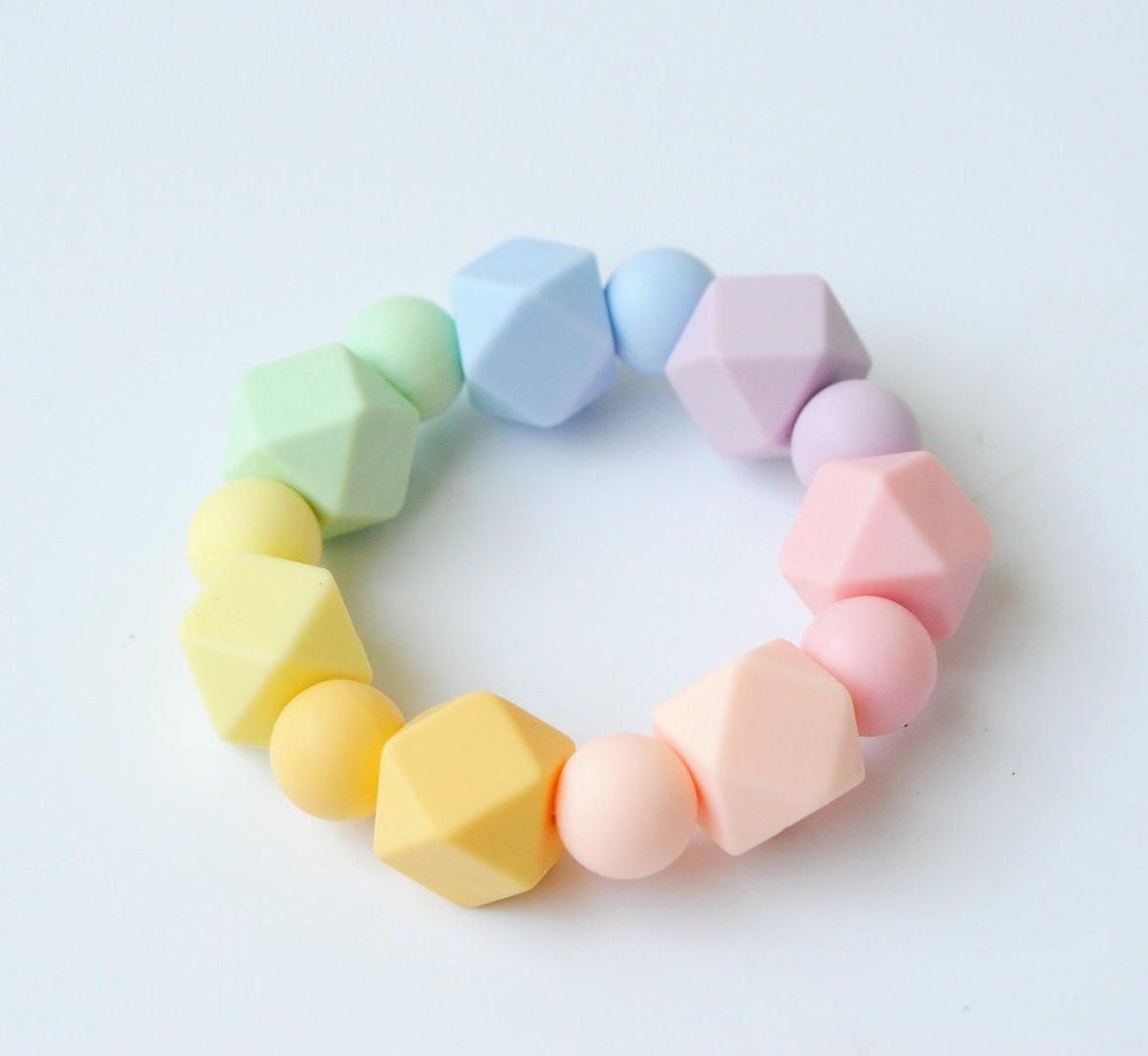 Rainbow Sensory Toy Baby Shower Newborn Gift Silicone - Etsy