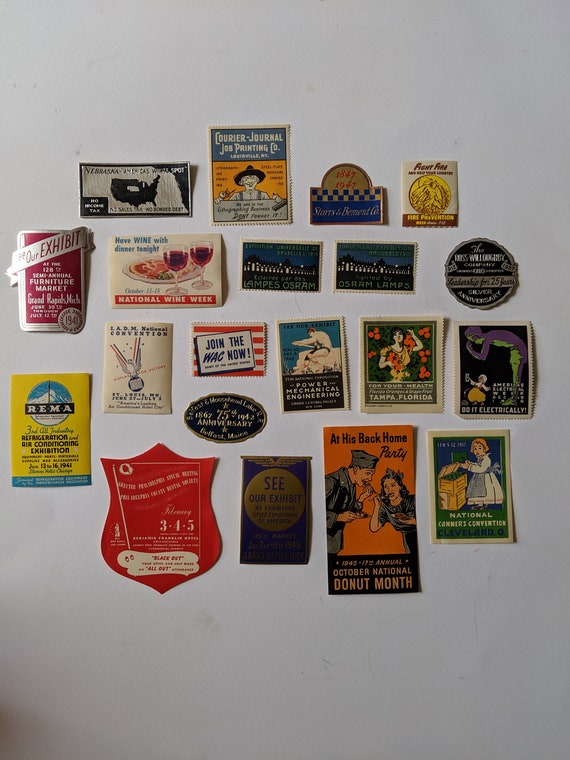 Antique Vintage Lot of Poster Stamps Advertising Stamps | Etsy