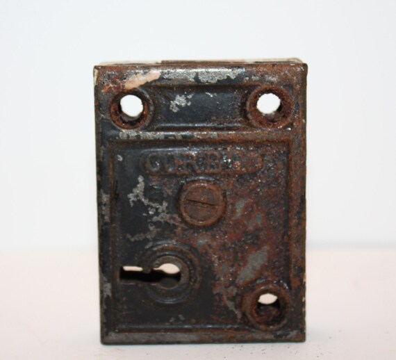 Vintage Antique Cast Iron Door Lock Set Marked Corbin - Etsy