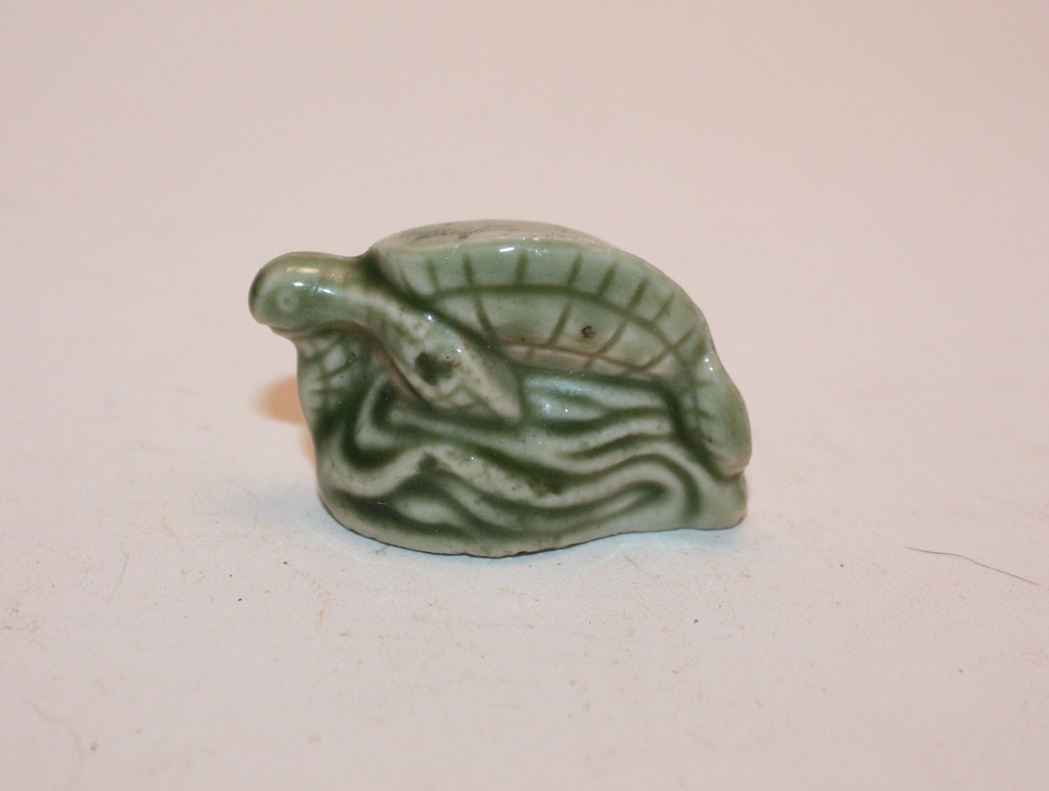 Vintage Wade England Green Sea Turtle Porcelain Miniature-red - Etsy