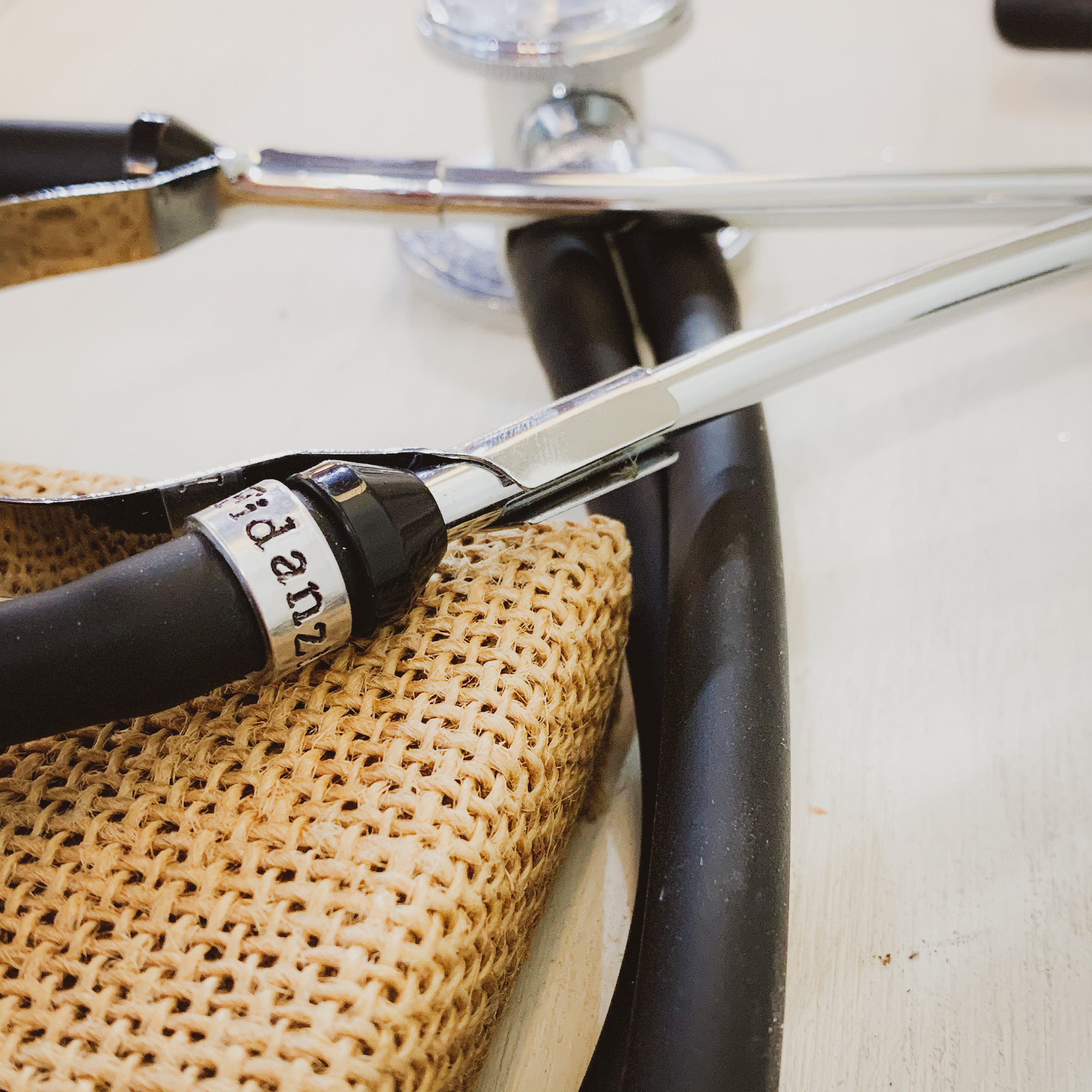 Custom Stethoscope ID Tag: Hand Stamped Aluminum Name Identifier ...